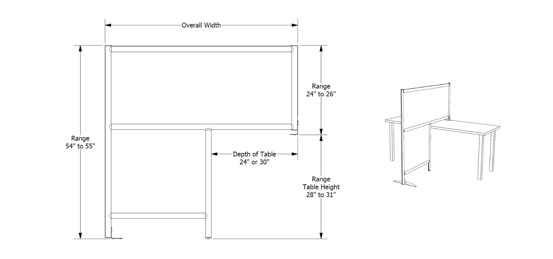 Notch Wall - Modular Panel - Privacy Panels - Desk Dividers
