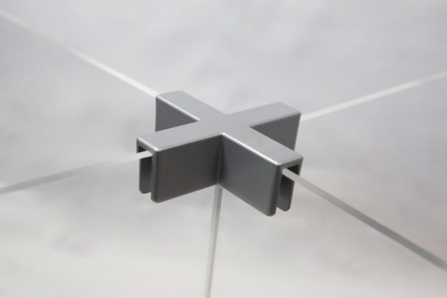 4-Way Acrylic and EchoScape Panel Connectors | Workstation Dividers ...