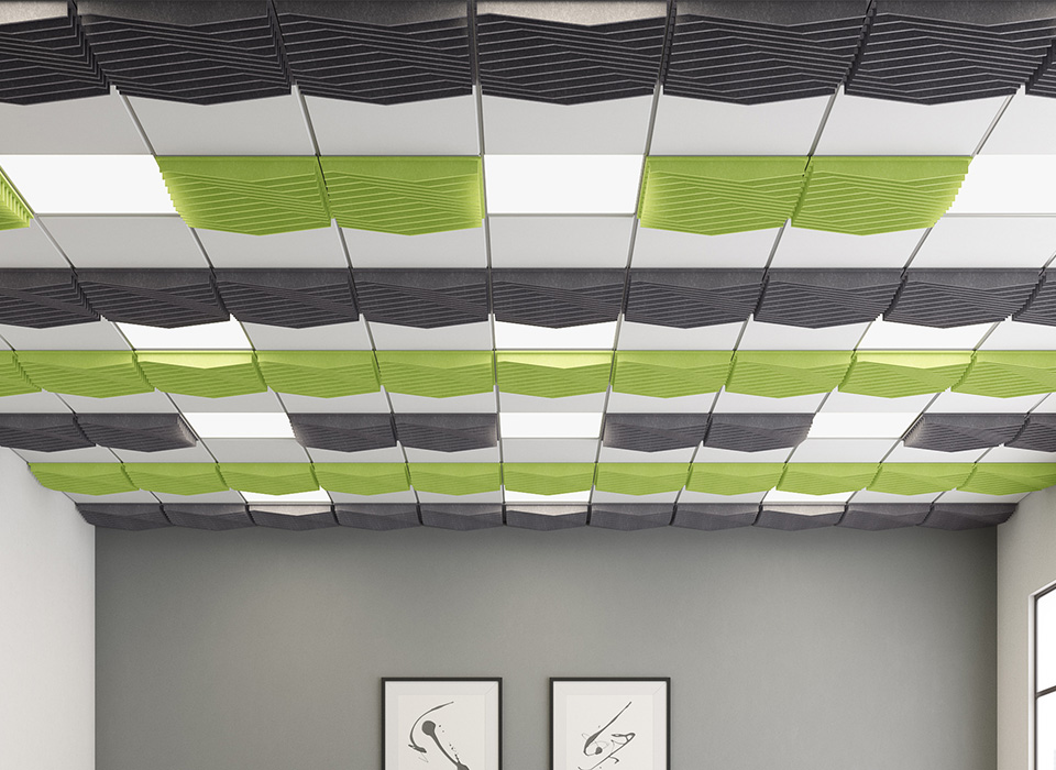EchoDeco Blade Ceiling Tiles | Acoustic Sound Panels | Noise Control