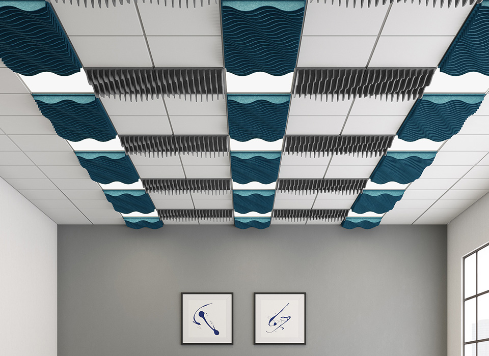 EchoDeco Blade Ceiling Tiles | Acoustic Sound Panels | Noise Control