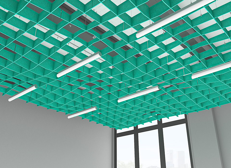 Acoustic Sound Baffle - Noise Control Panel - Ceiling Sound Baffle