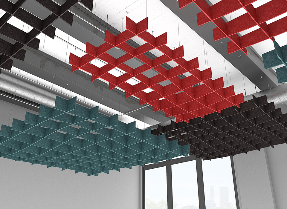 Acoustic Sound Baffle - Noise Control Panel - Ceiling Sound Baffle