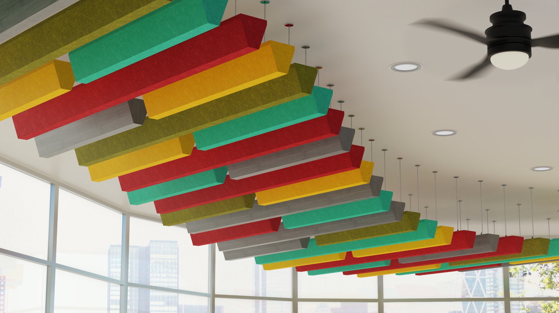 Ceiling Baffles - Acoustic Sound Baffles - Ceiling Sound Baffles