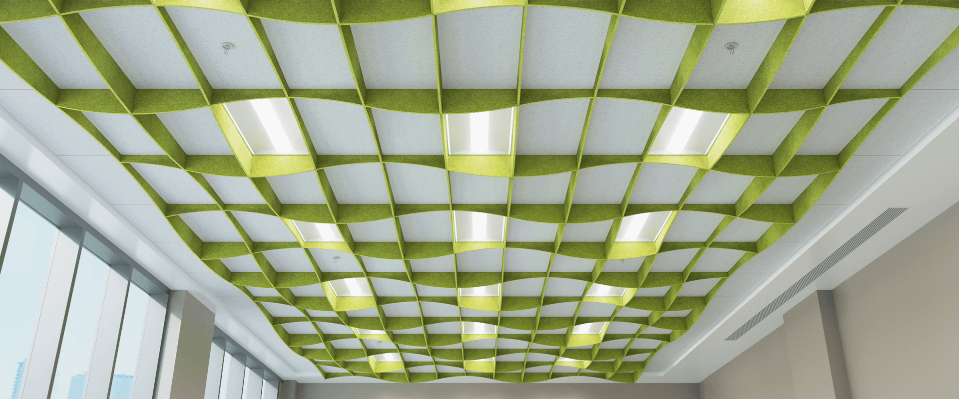 On-The-Grid Magnetic Baffles - Acoustic Baffle - Ceiling Baffles