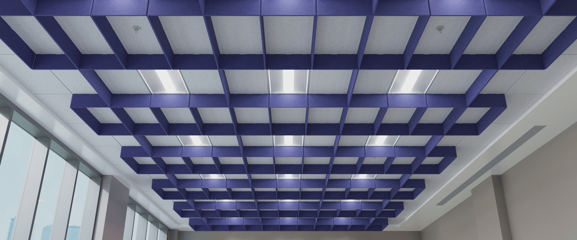 On-The-Grid Magnetic Baffles - Acoustic Baffle - Ceiling Baffles