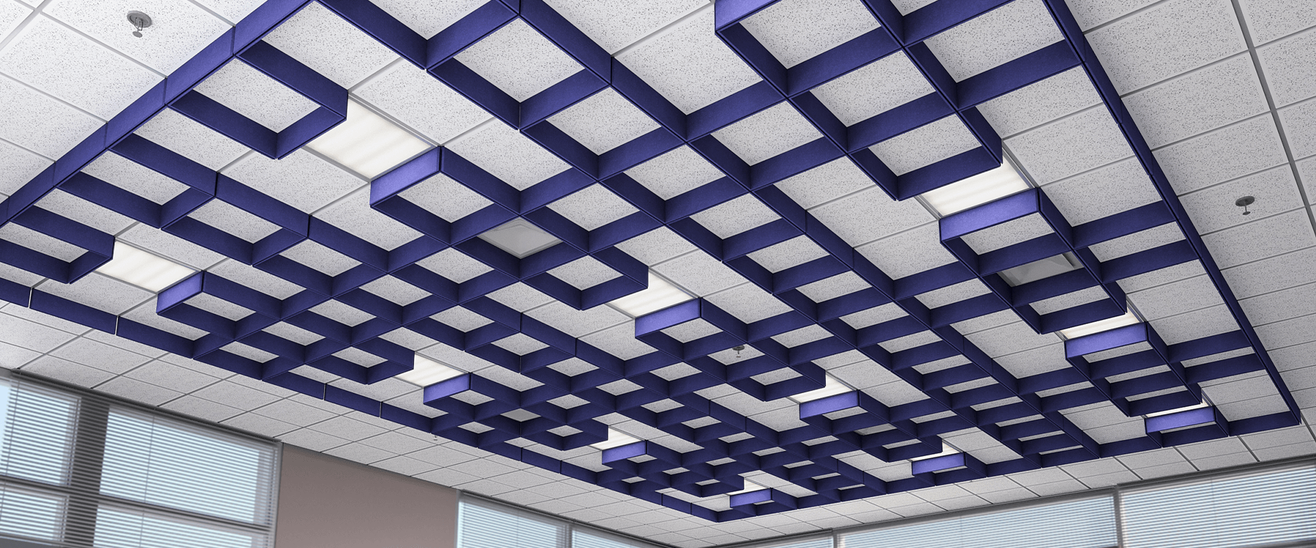 On-The-Grid Magnetic Baffles - Acoustic Baffle - Ceiling Baffles