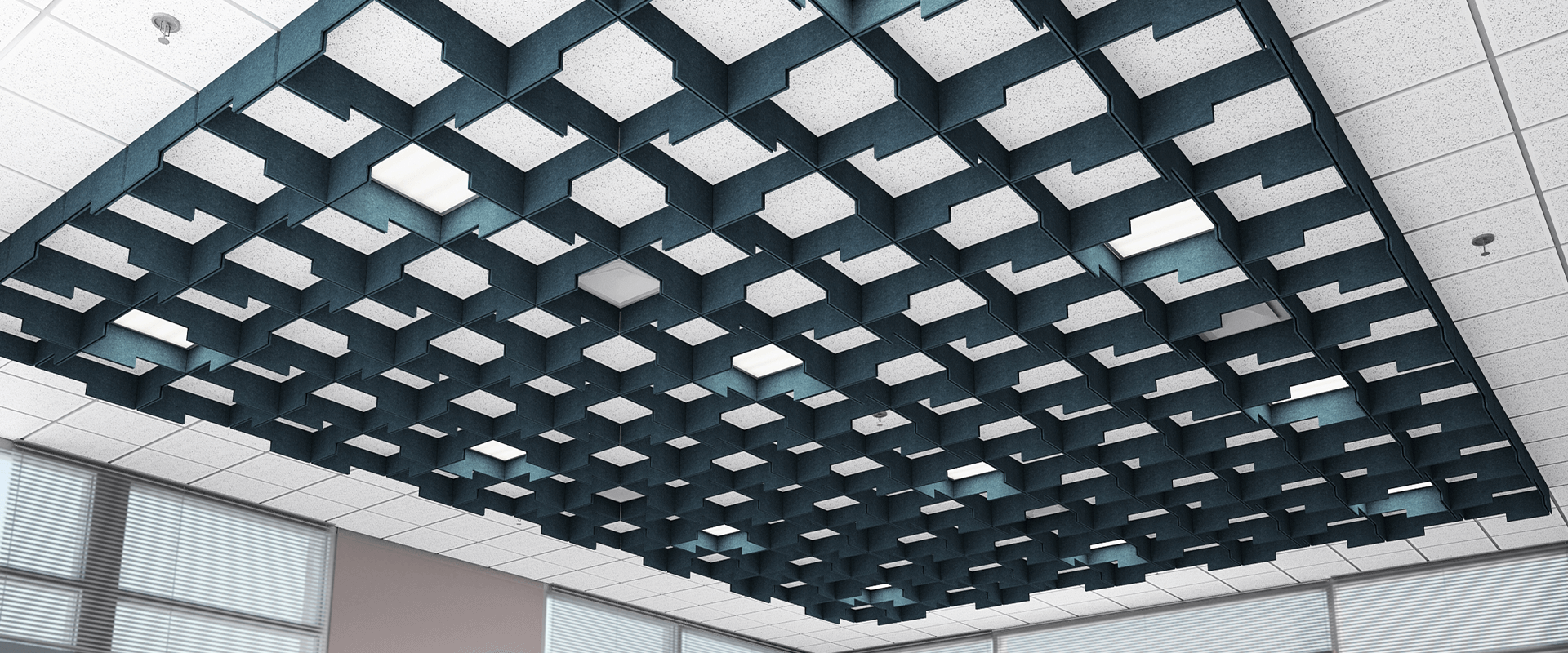On-The-Grid Magnetic Baffles - Acoustic Baffle - Ceiling Baffles