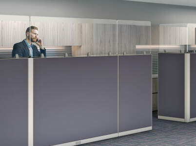 Desk Privacy Panels | Custom Room Dividers | Office Cubicle Solutions