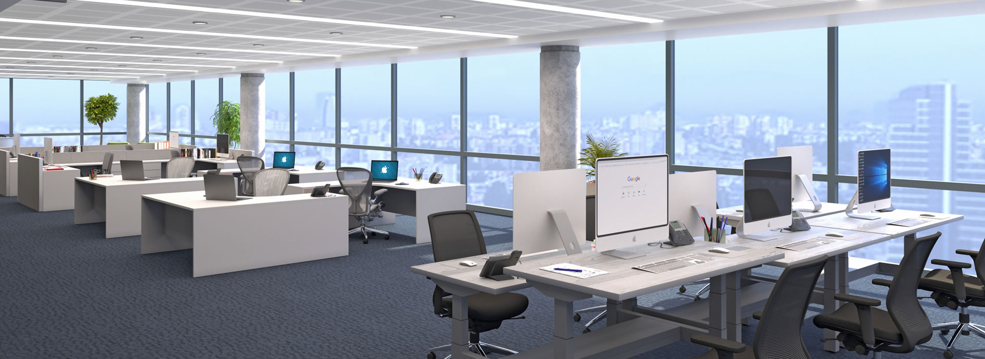 Office Acoustic Solutions - Sound Baffles - Workspace Solution